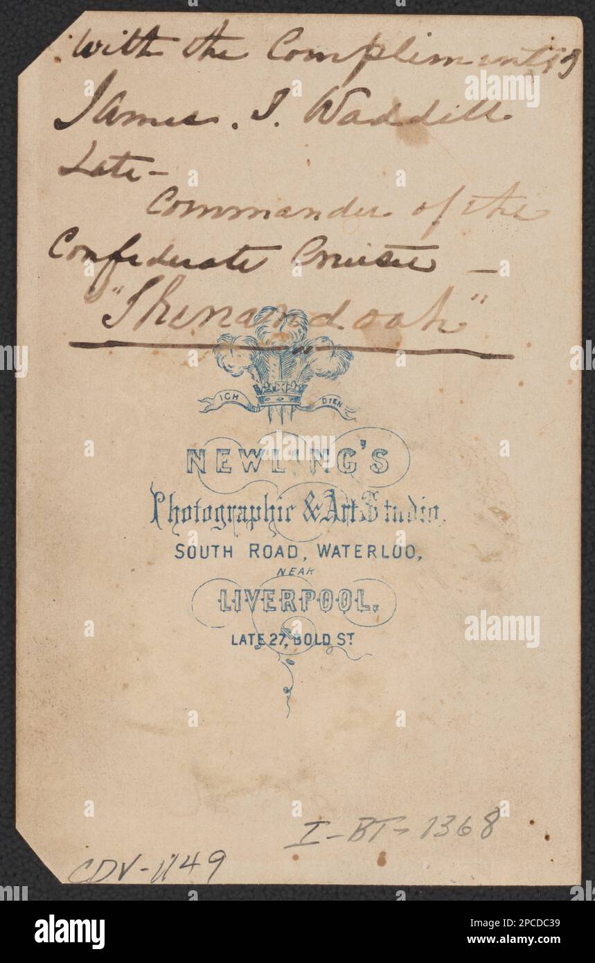 First Lieutenant James Iredell Waddell of the Confederate States Navy ...