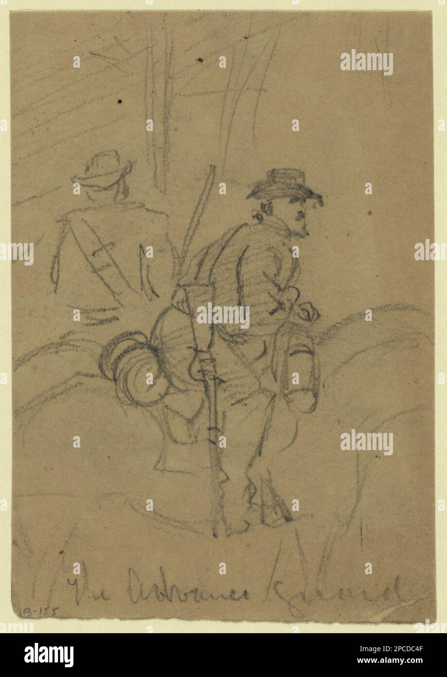 The advance guard. Morgan collection of Civil War drawings. Guards ...
