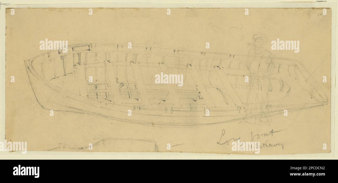 Long boat, U.S. Navy. Morgan collection of Civil War drawings. Ships ...