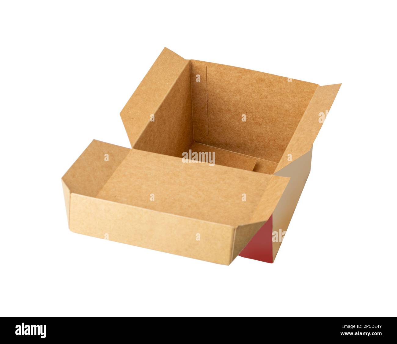 Empty Cubic Paper Box, Brown Cardboard Package Mockup, Ecological ...