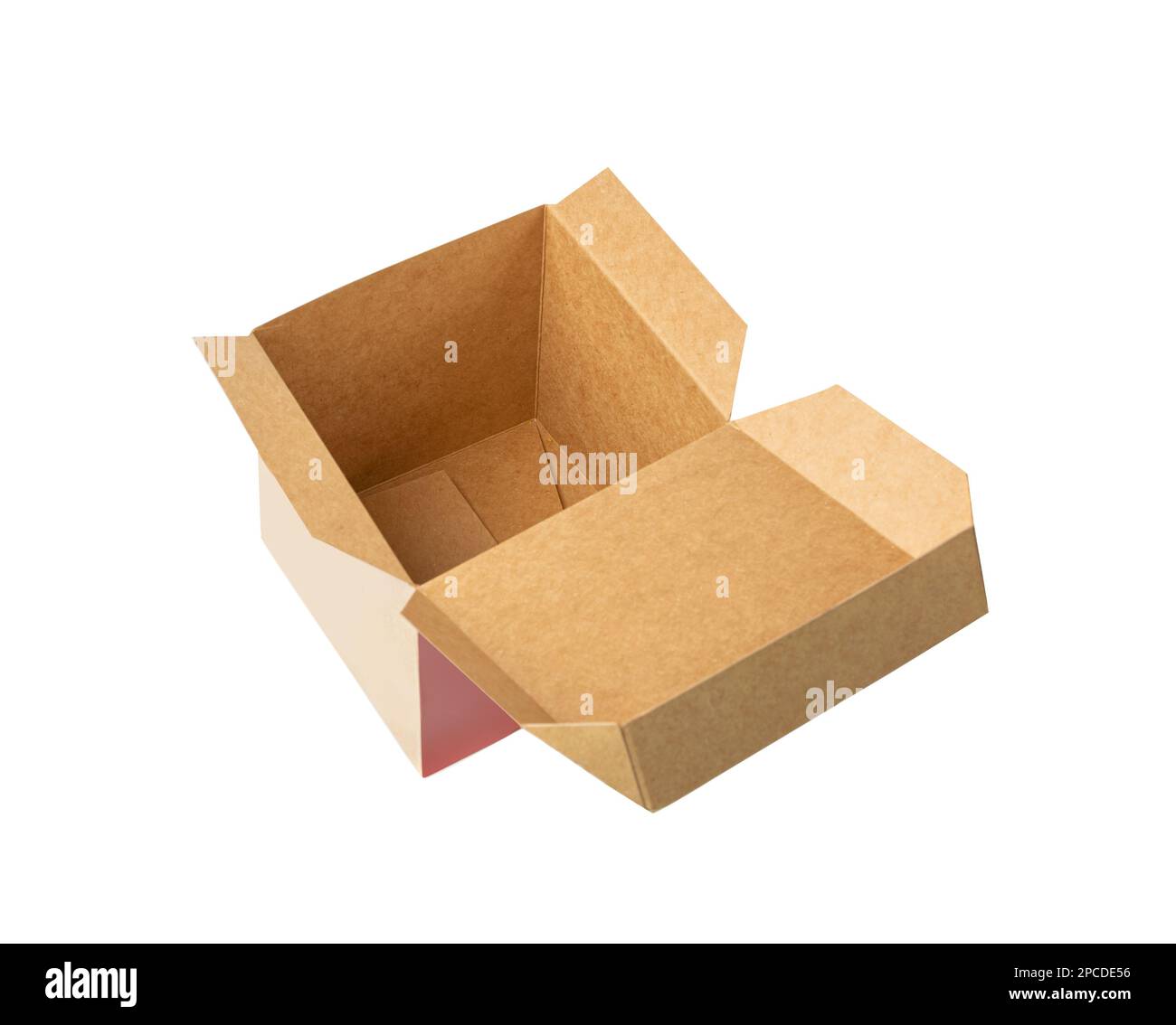 Empty Cubic Paper Box, Brown Cardboard Package Mockup, Ecological ...