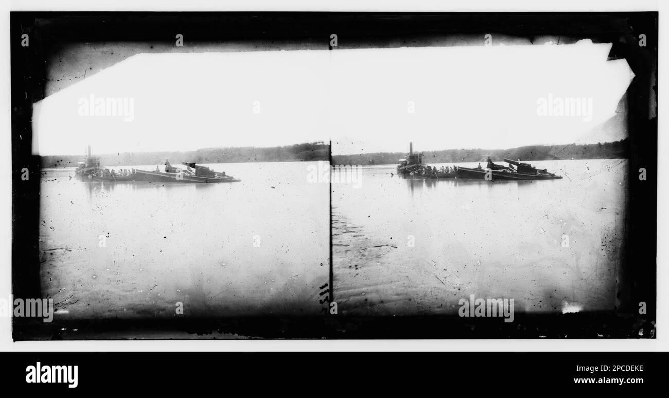 Dutch Gap Canal, Virginia (vicinity). Confederate gunboat sunk in the ...