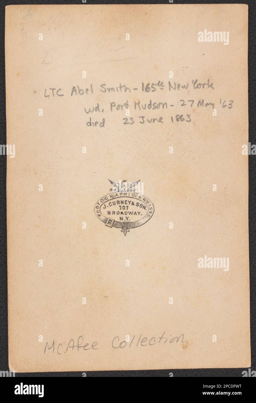 Lieutenant Colonel Abel Smith, 165th New York Infantry Regiment in ...