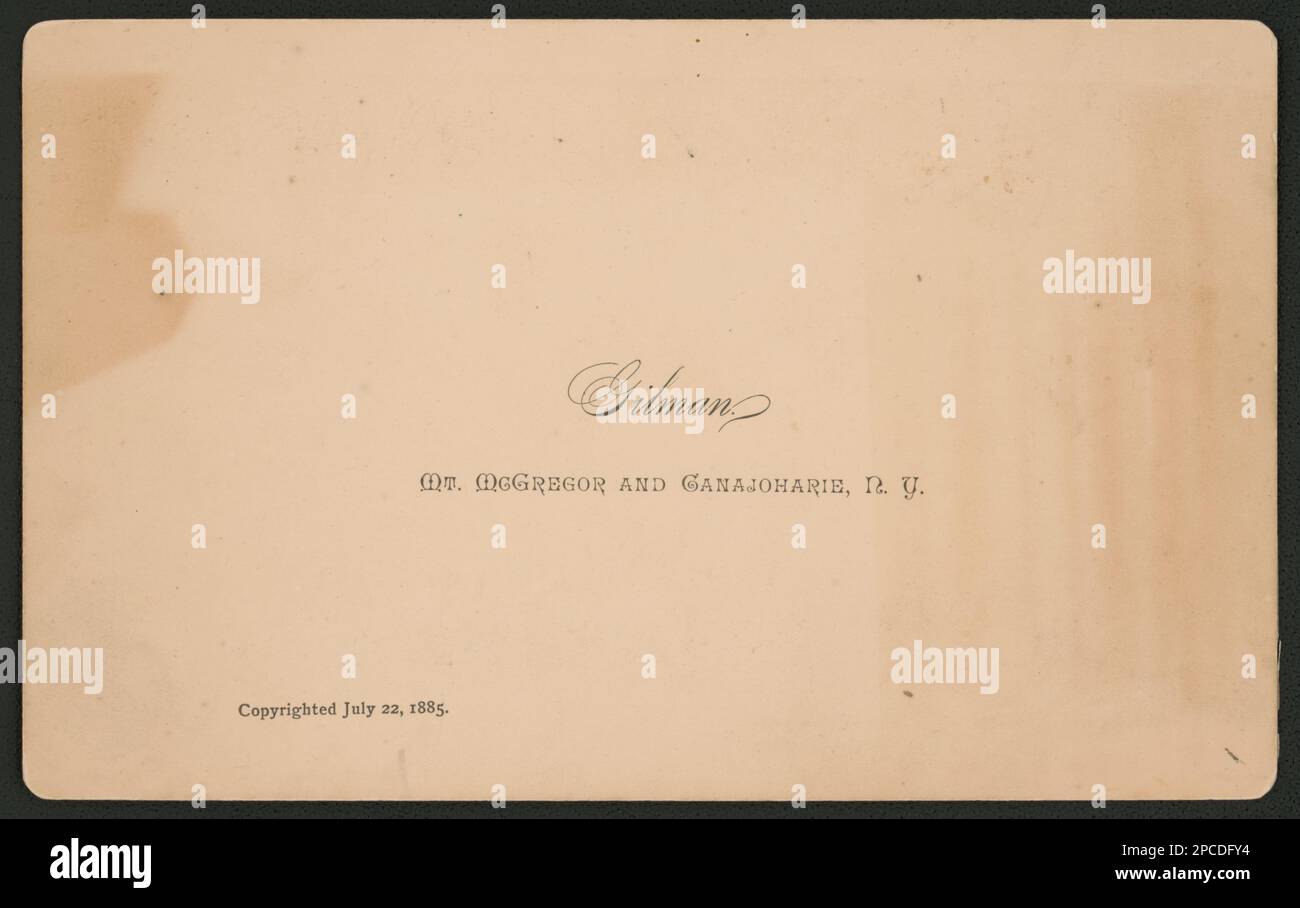 Last photograph of General Grant, four days before death / Gilman, Mt ...