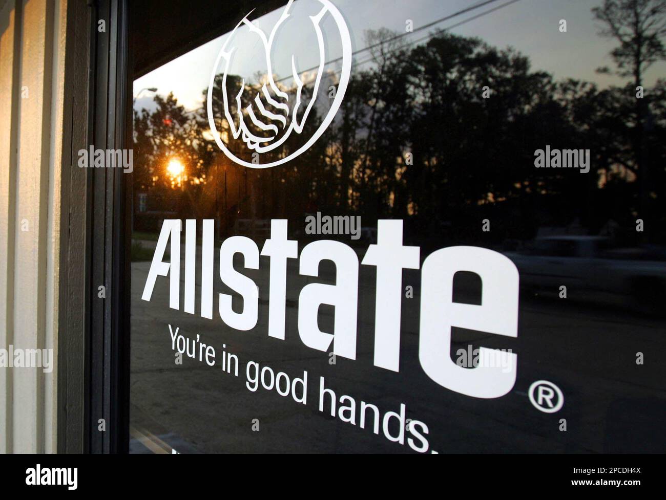 An Allstate logo is shown in Slidell, La., Wednesday, Aug. 30, 2006 ...