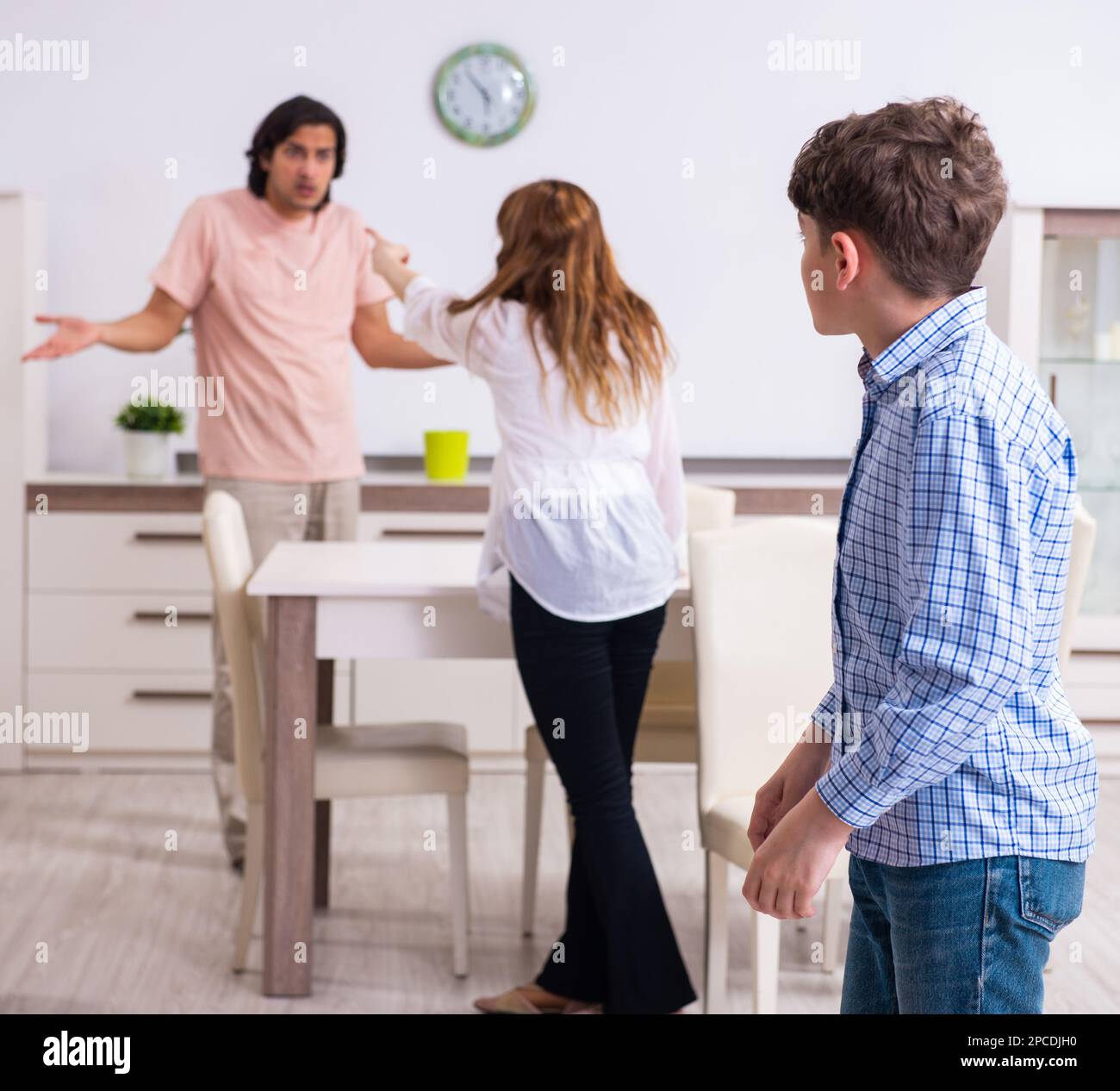 The family conflict with husband and wife and child Stock Photo - Alamy