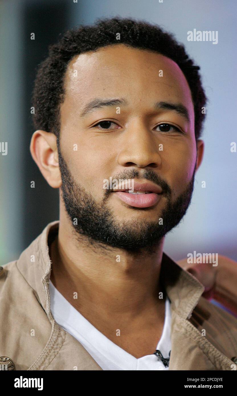 Musician John Legend appears on stage during MTV's "Total Request Live ...