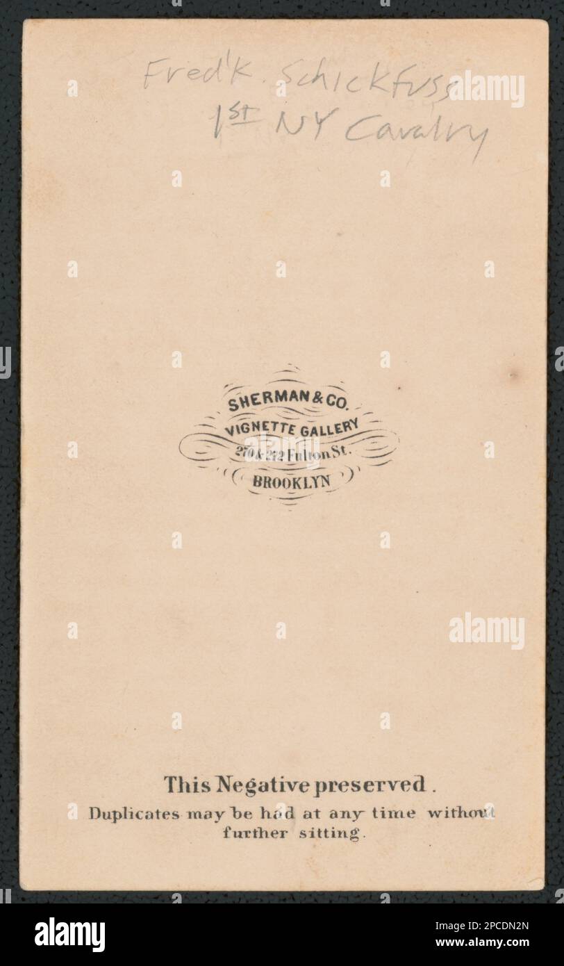 Lieutenant Colonel Frederick von Schickfuss of 1st New York Cavalry ...