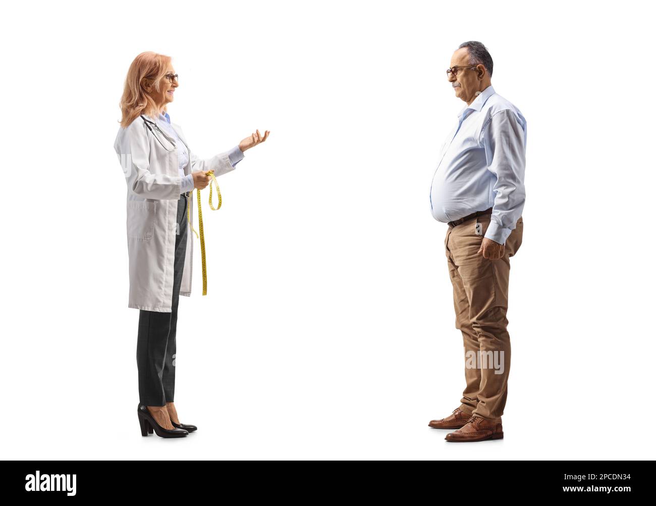 Female full figure profile on white hi-res stock photography and images ...