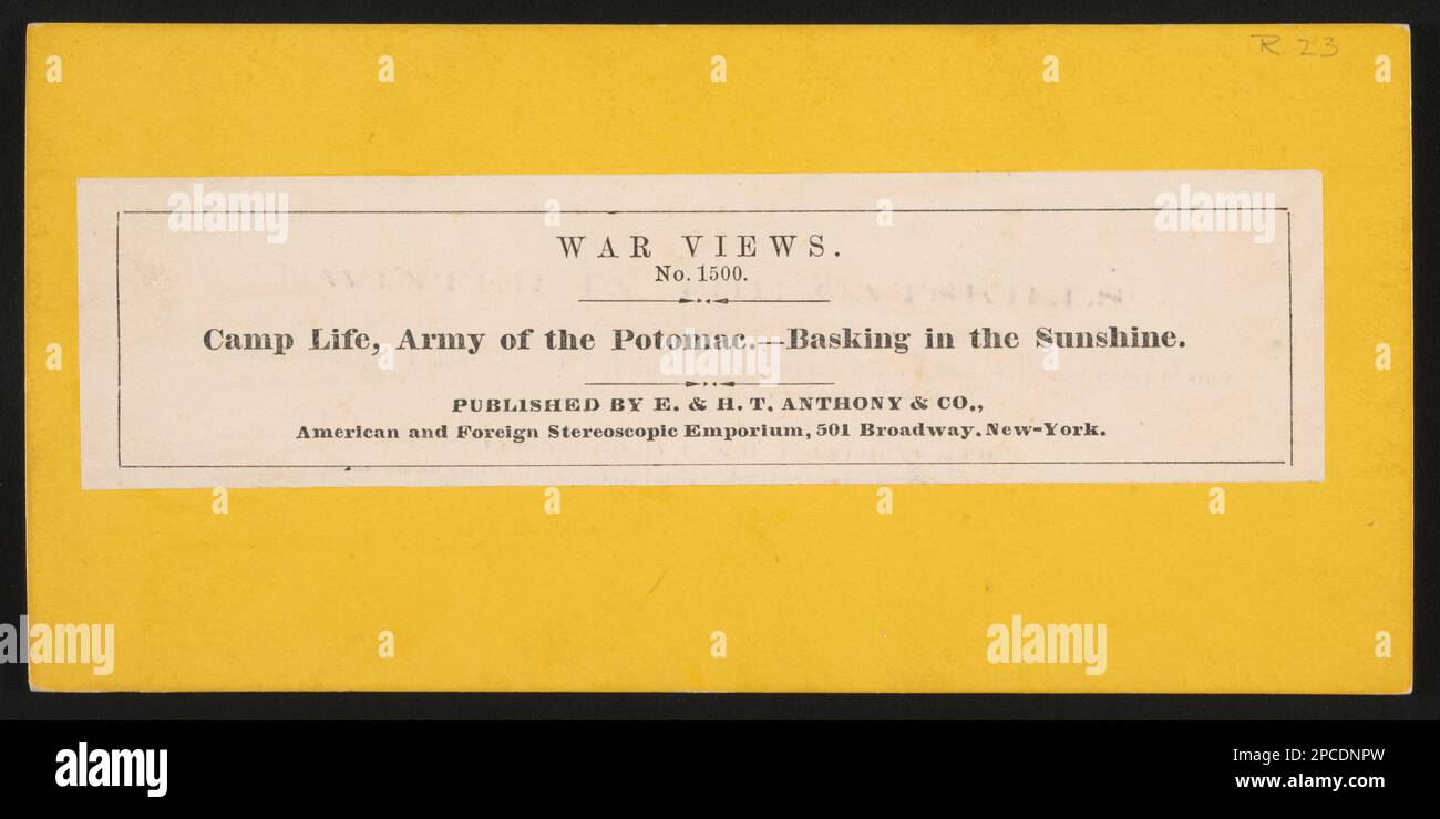 American civil war camp life hi-res stock photography and images - Alamy