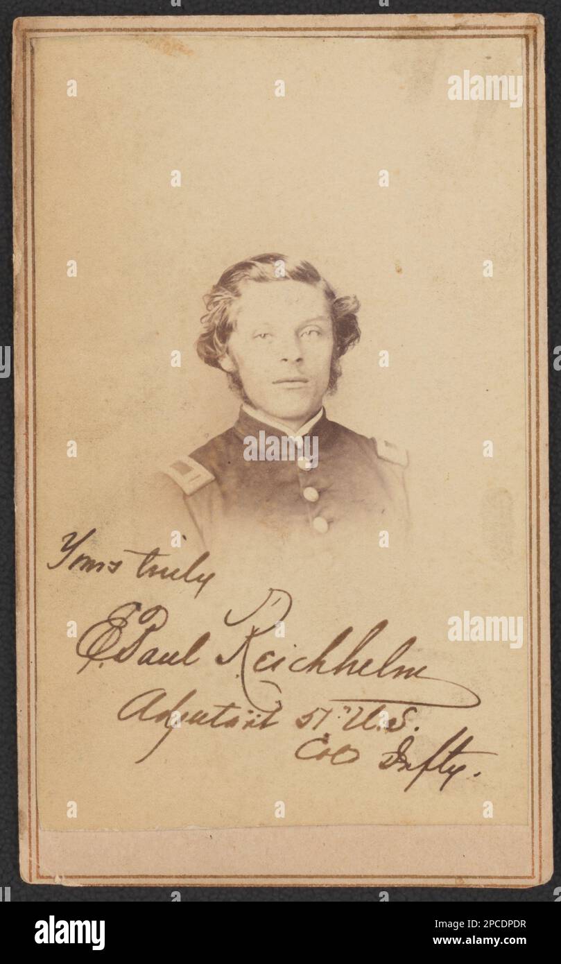 Captain Edward Paul Reichhelm of Co. E, 3rd Missouri Infantry Regiment ...