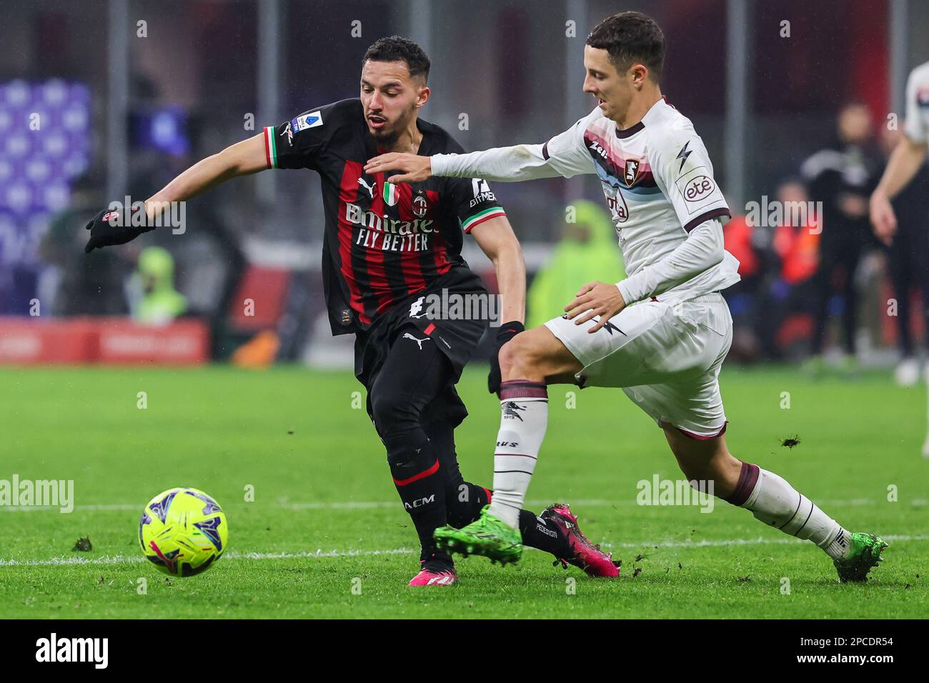 Ismael Bennacer of AC Milan in action during Serie A 2022/23 football ...