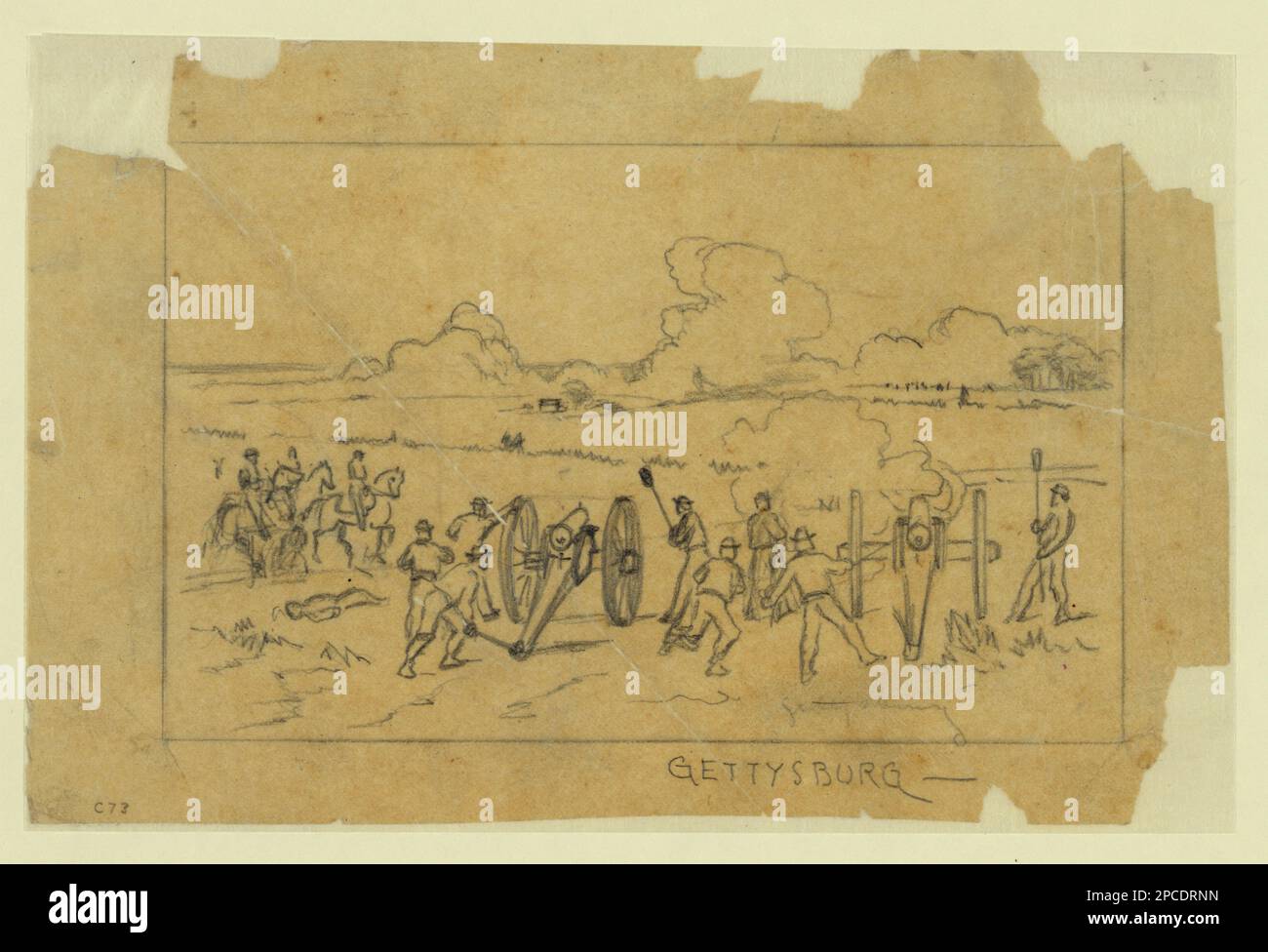 Gettysburg. Morgan collection of Civil War drawings. Gettysburg, Battle ...