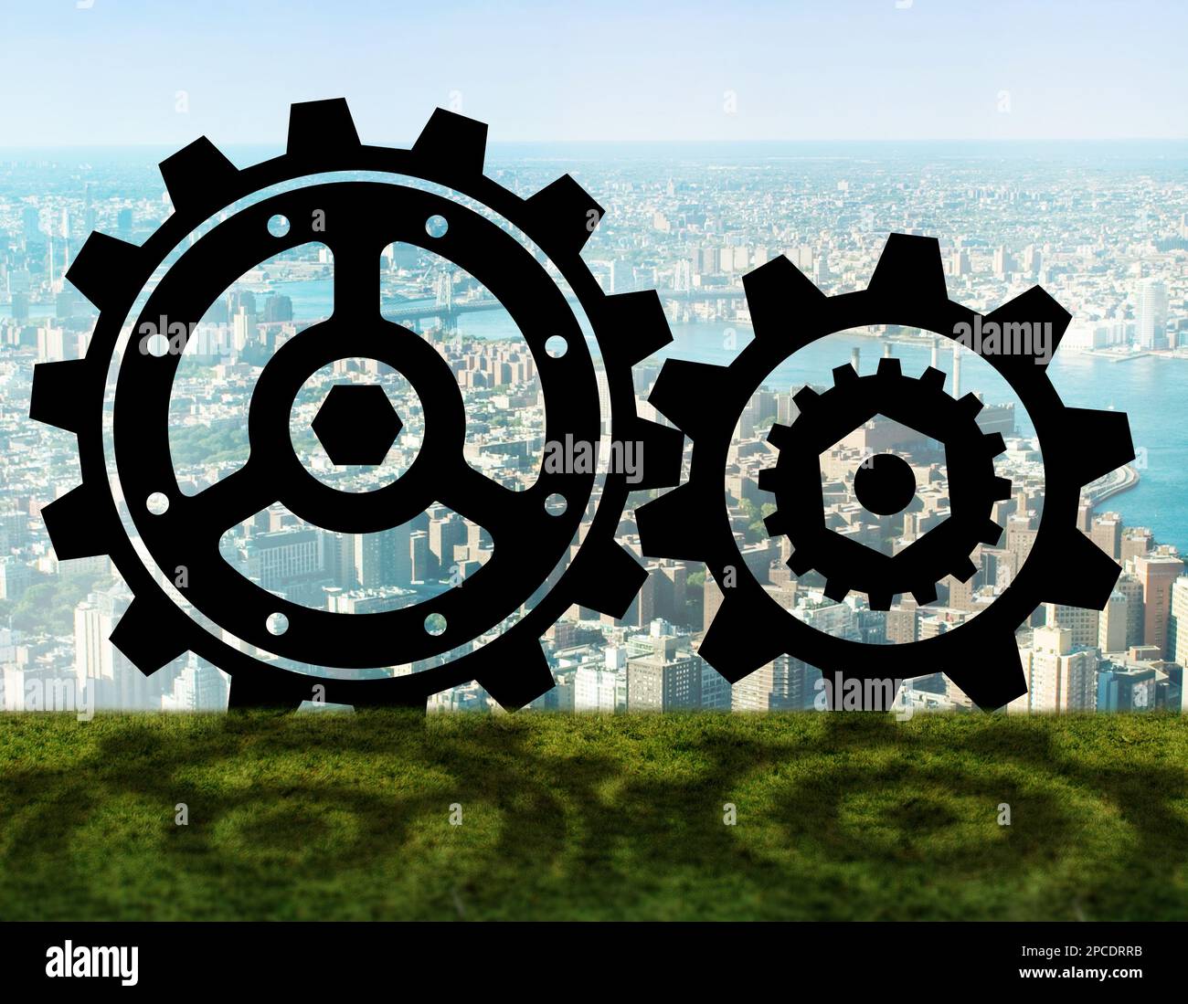 The teamwork concept with cogwheels gears Stock Photo - Alamy