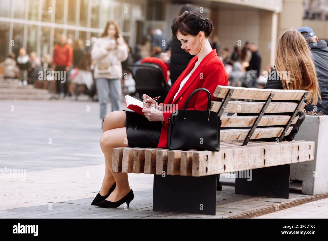 Business, paperwork and people concept - confident business woman ...