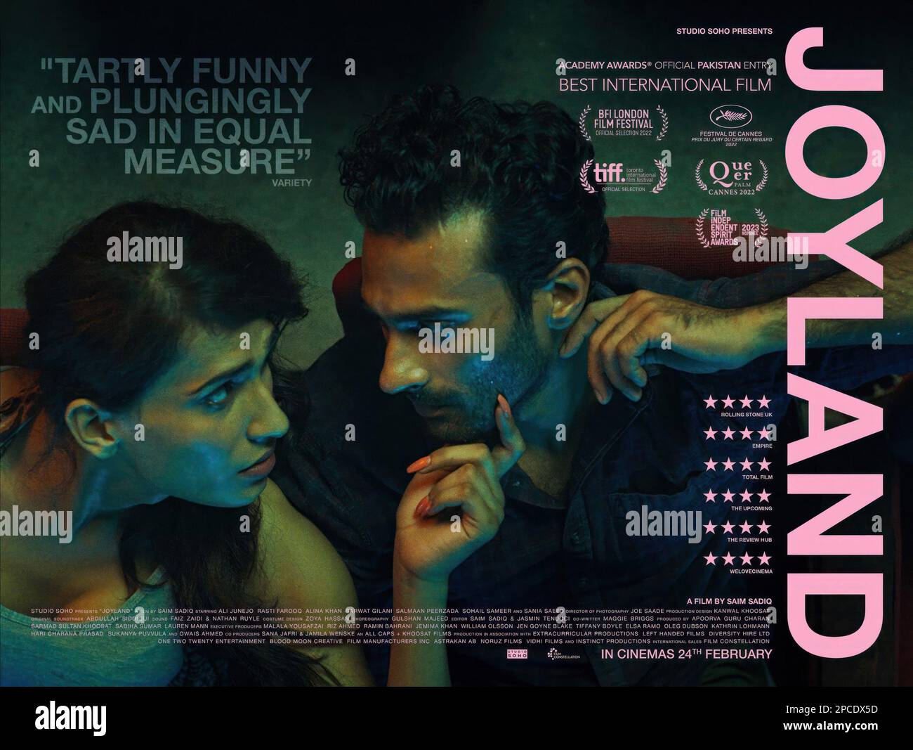 JOYLAND, British poster, from left: Alina Khan, Ali Junejo, 2022 ...