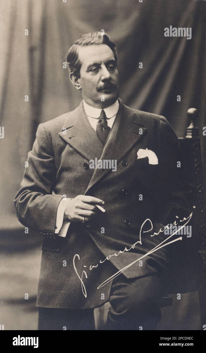 1910 ca , ITALY : The celebrated italian music composer GIACOMO PUCCINI ...