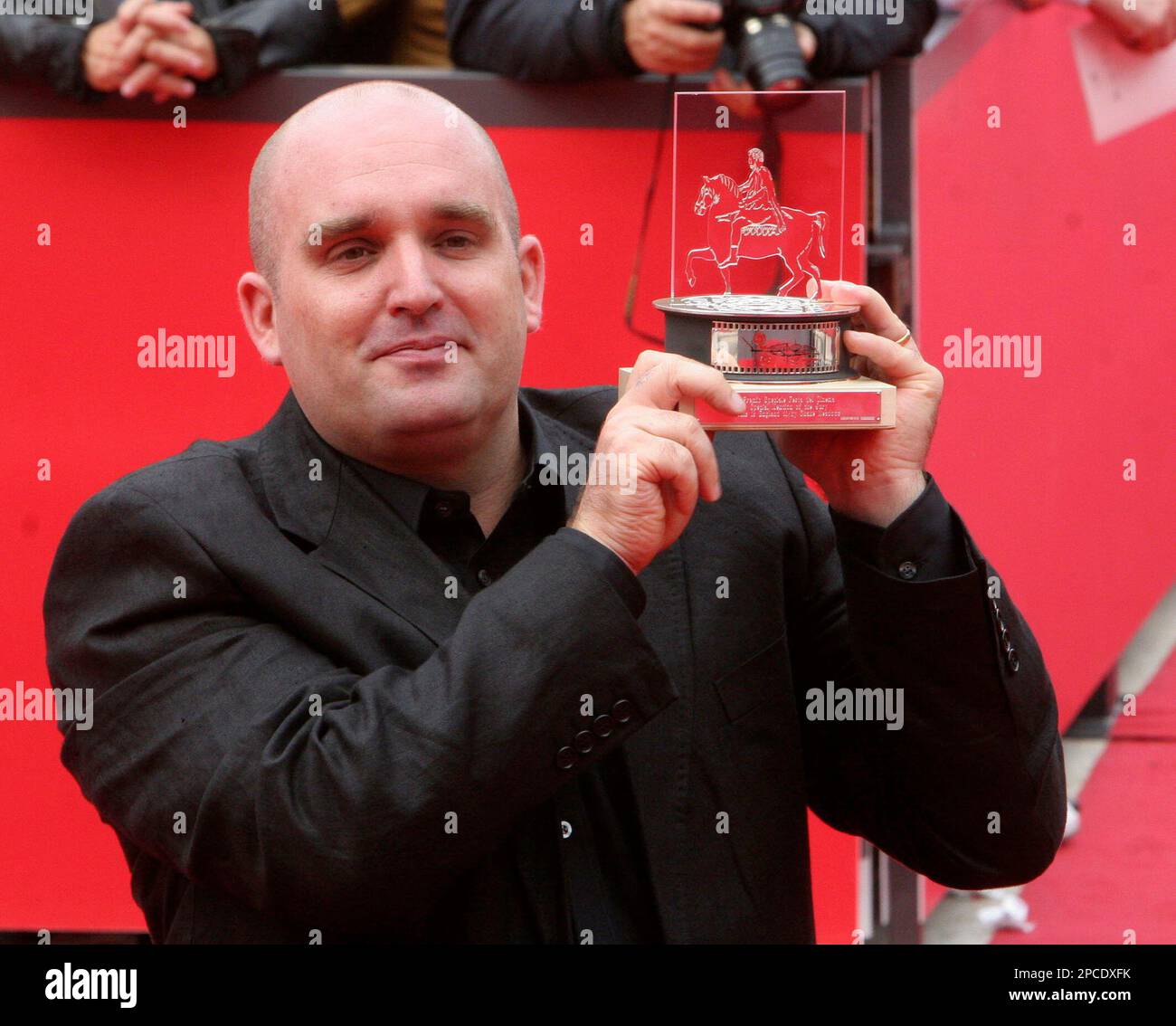 British director Shane Meadows shows the festival's special jury prize ...