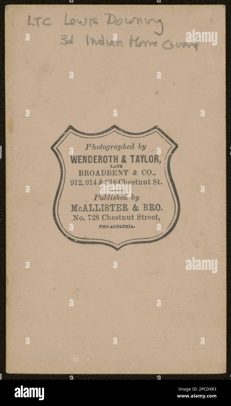 Private Lewis Downing of 1st Cherokee Mounted Rifles (Confederate) and ...