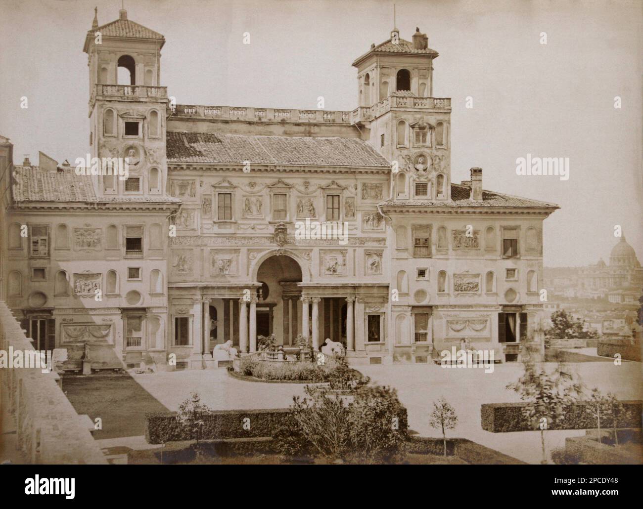 1890 ca. : Roma , ITALY : The VILLA MEDICI , ACCADEMIA DI FRANCIA ...
