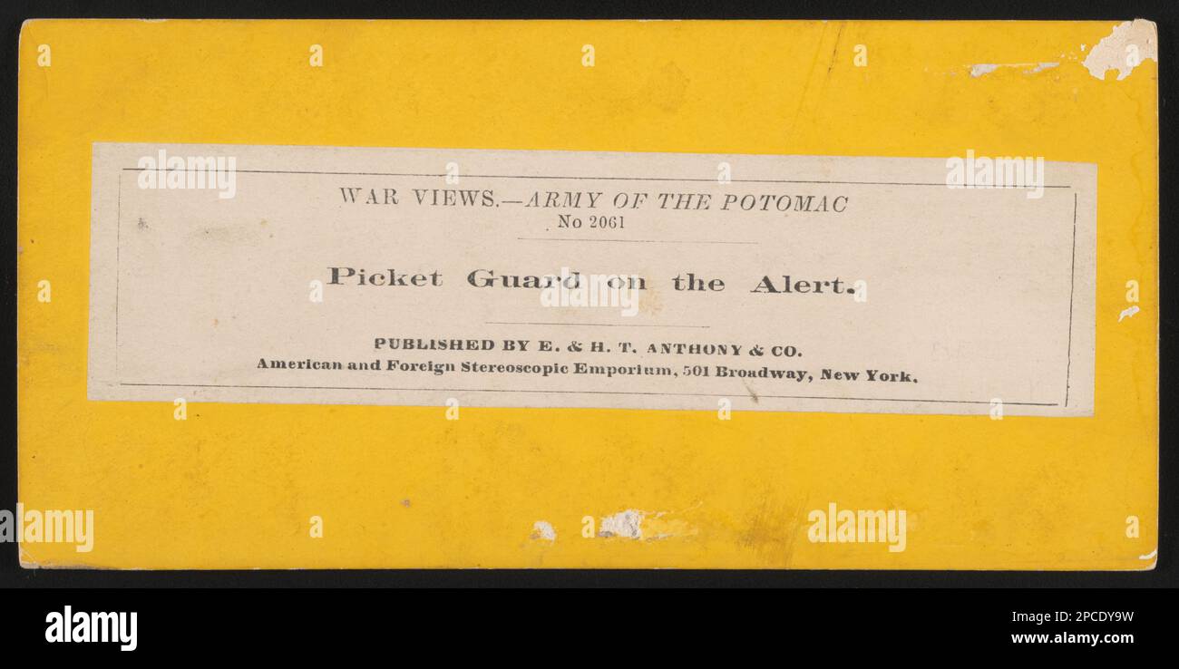 Six soldiers of the Picket Guard aiming their bayoneted rifles ...