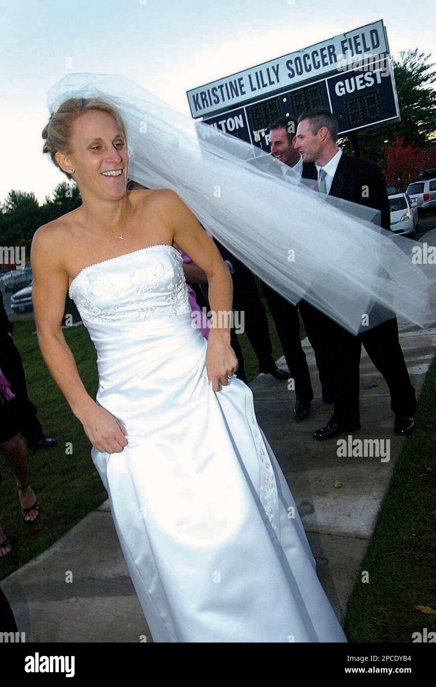 U.S. National women's soccer forward Kristine Lilly poses for photos ...