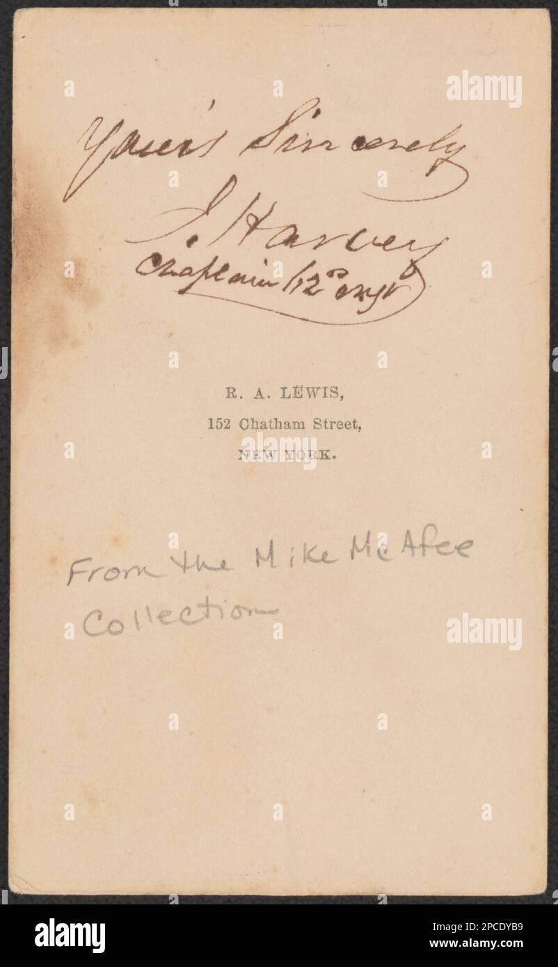 Chaplain John Harvey of 62nd New York Infantry Regiment in uniform / R ...