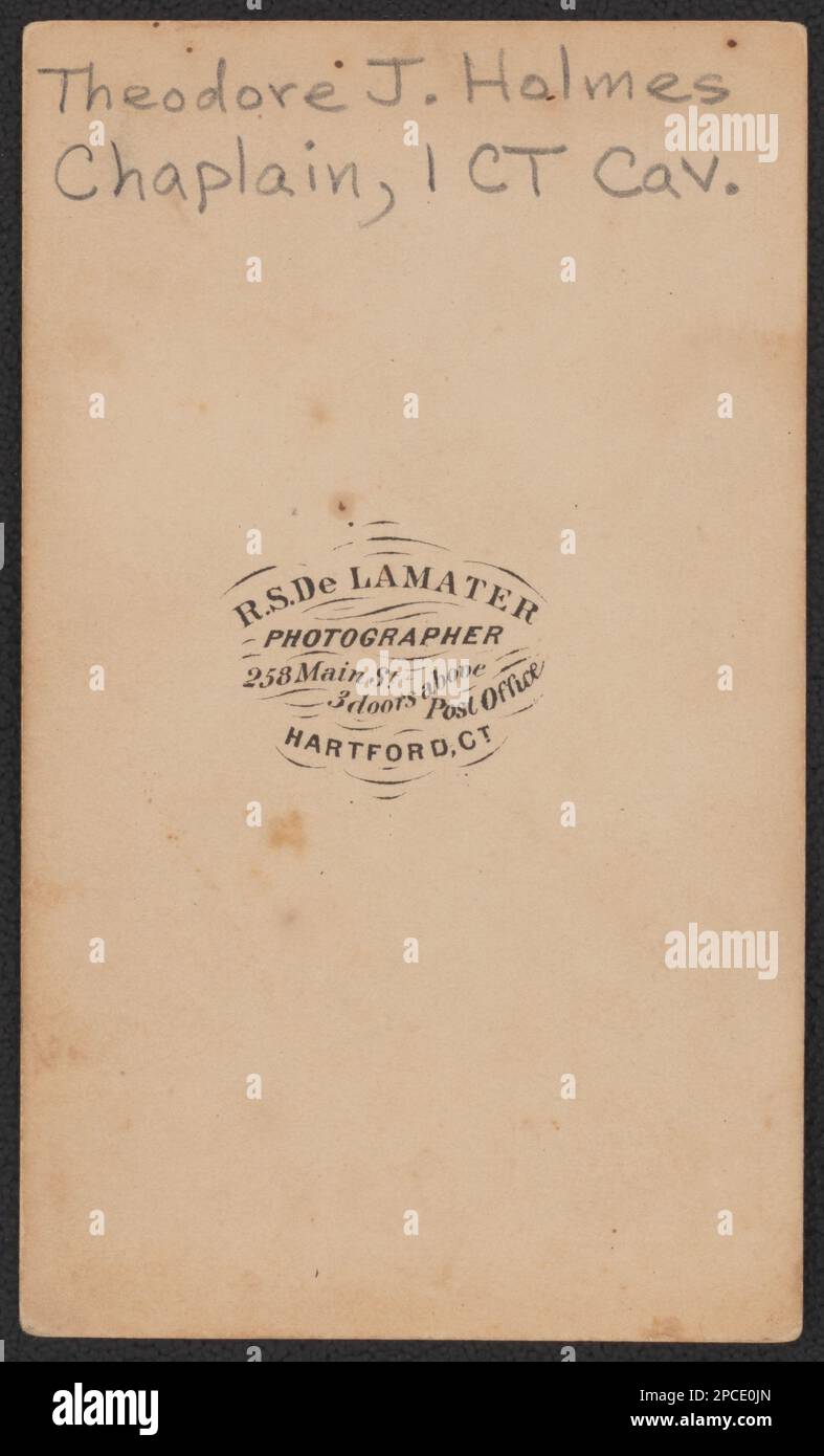 Chaplain Theodore James Holmes of 21st Connecticut Infantry Regiment ...