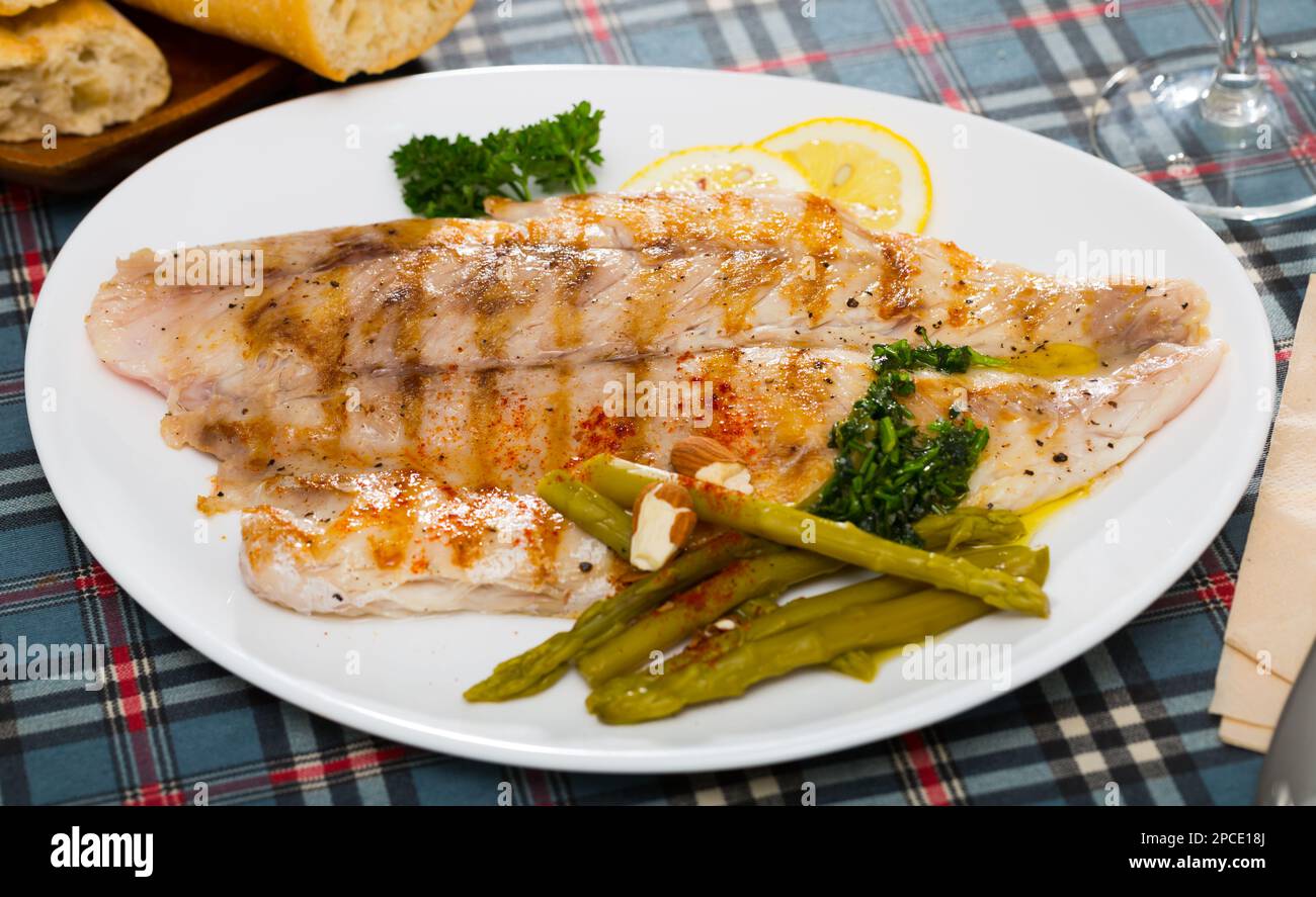 Roasted sea perch fillet Stock Photo - Alamy