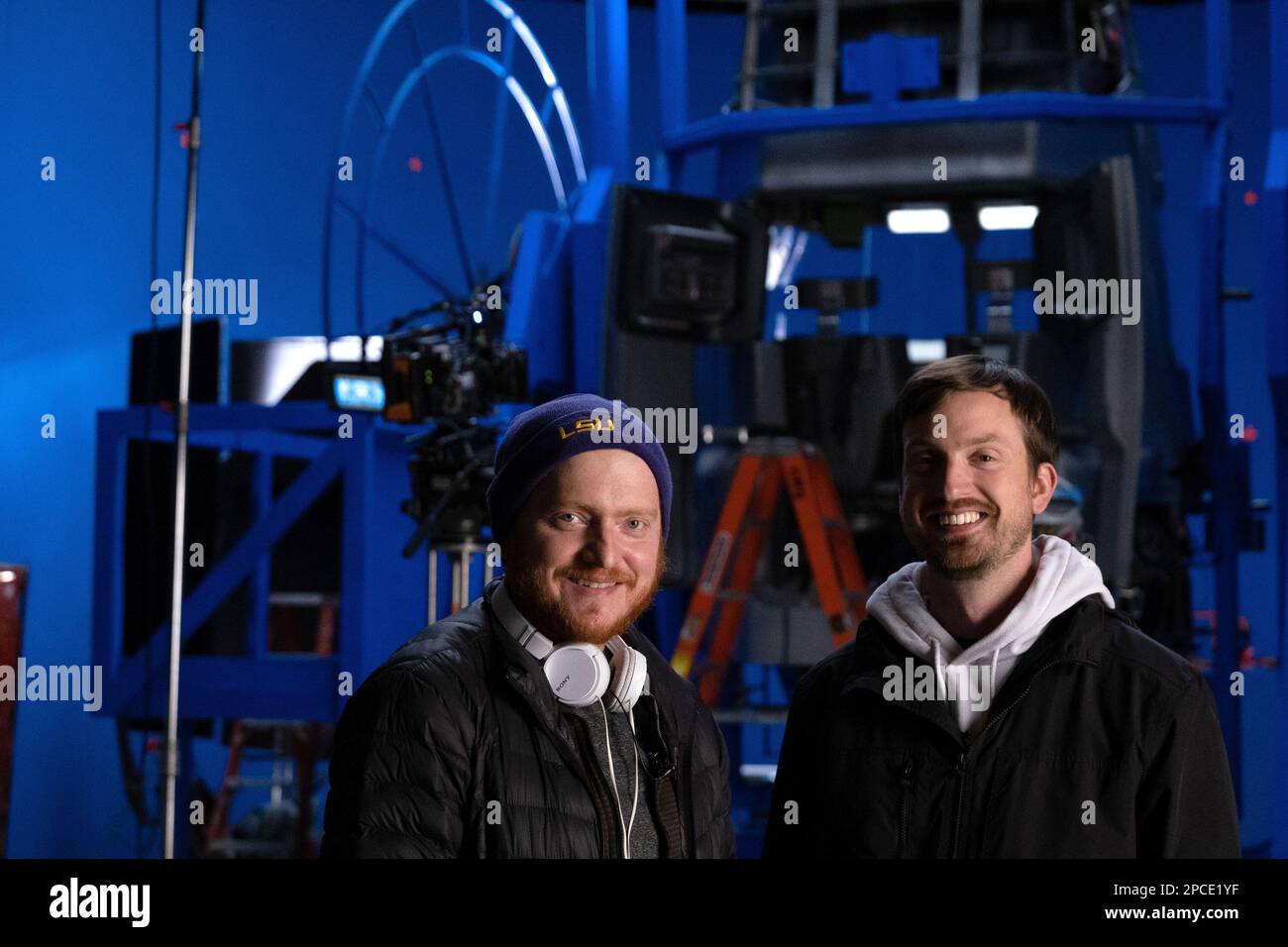 65, from left: director Bryan Woods, director Scott Beck, on set, 2023 ...