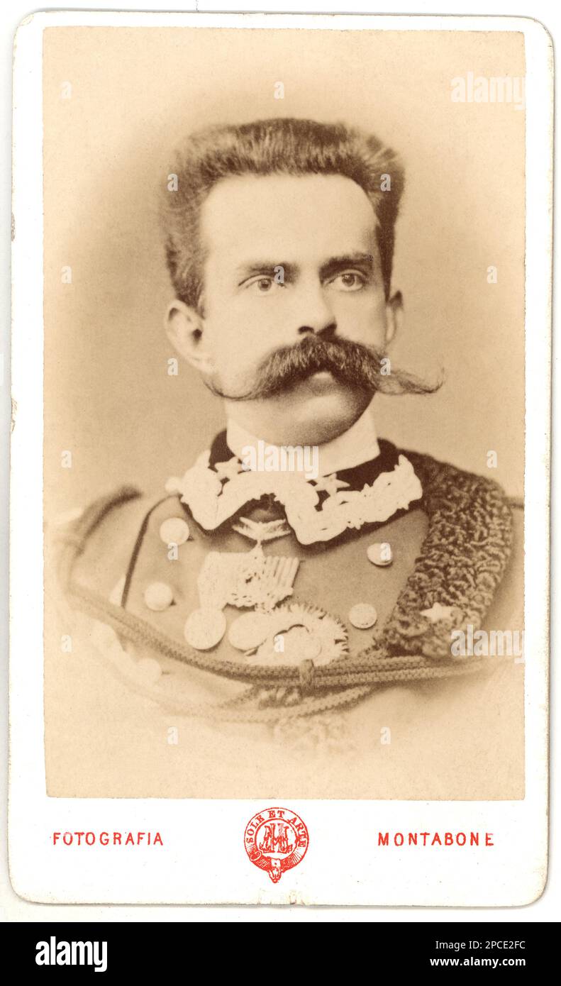 1870 ca , Roma , ITALY : The official portrait of King of Italy UMBERTO ...