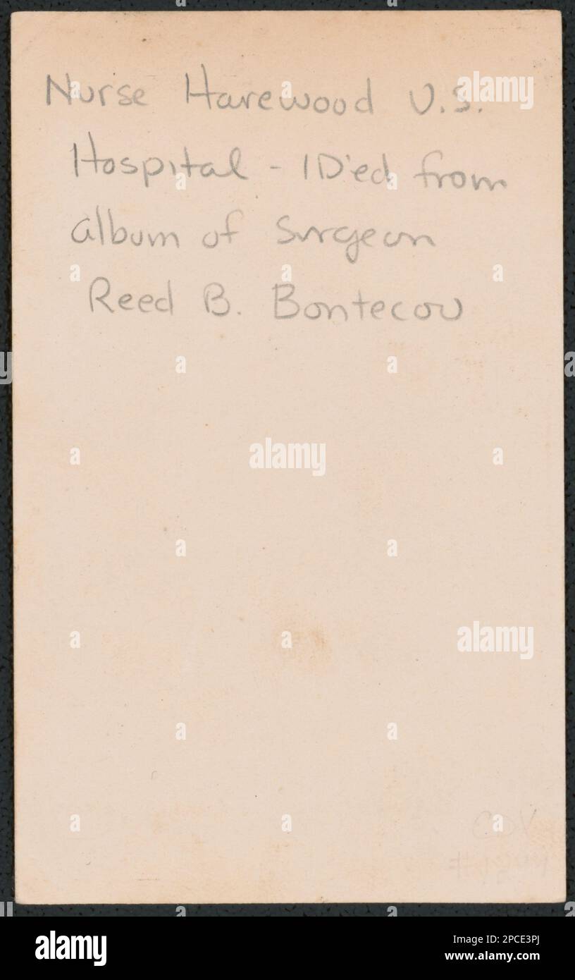 Mrs. Frost, Civil War nurse at Harewood Hospital, Washington, D.C ...