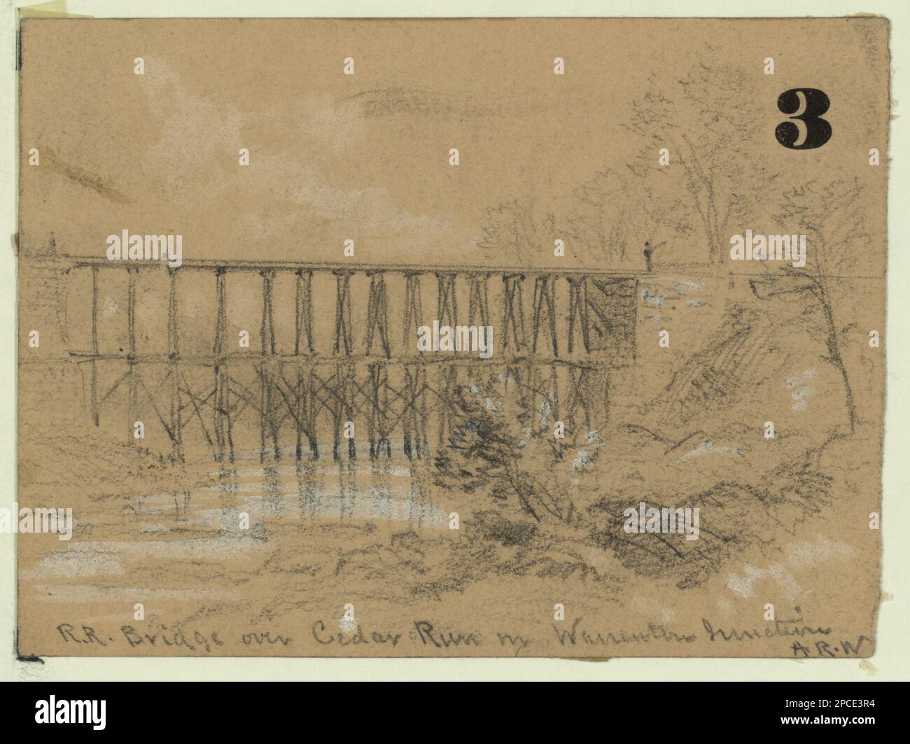 R.R. bridge over Cedar Run in Warrenton Junction. Morgan collection of ...