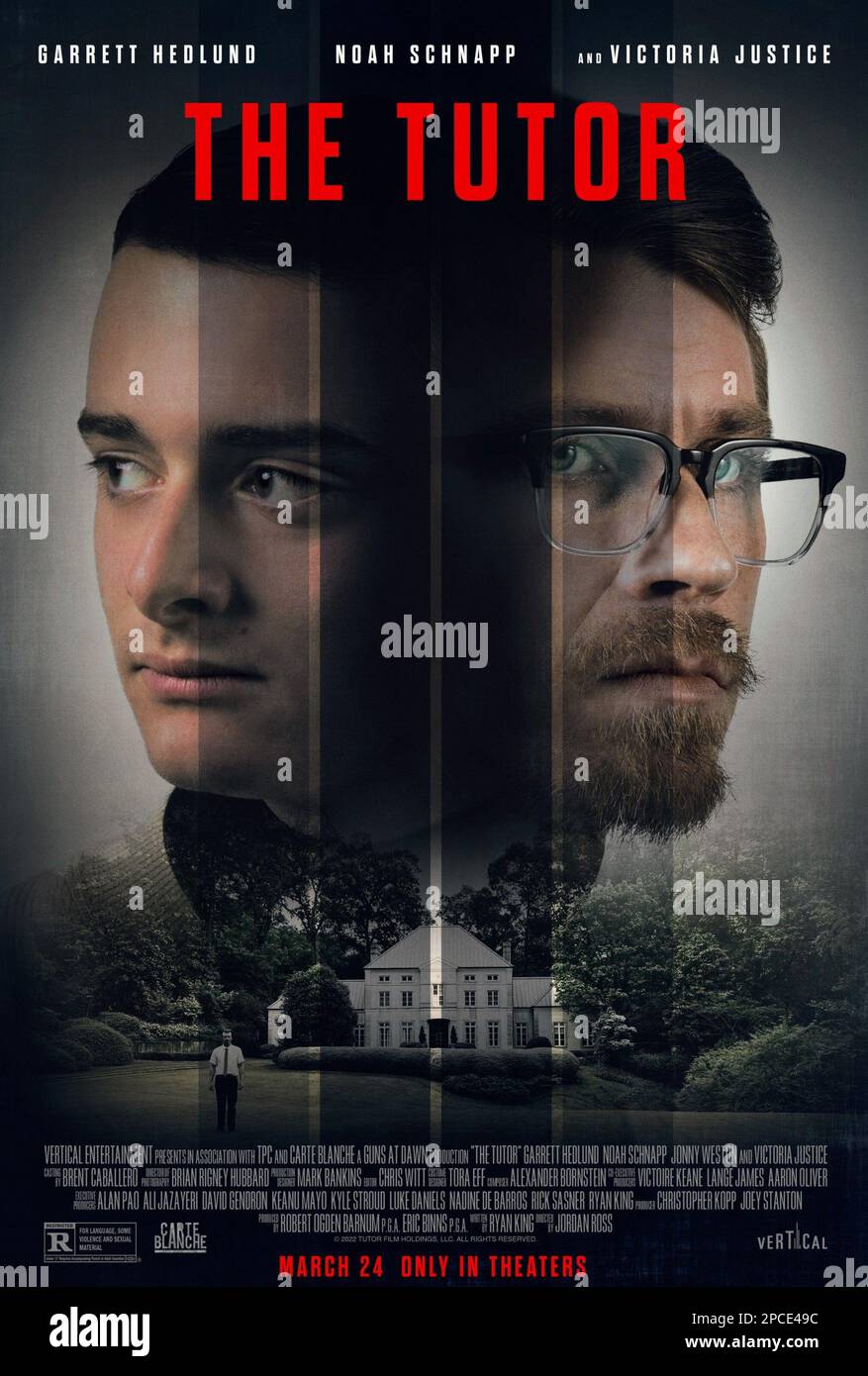 THE TUTOR, US poster, from left: Noah Schnapp, Garrett Hedlund, 2023 ...