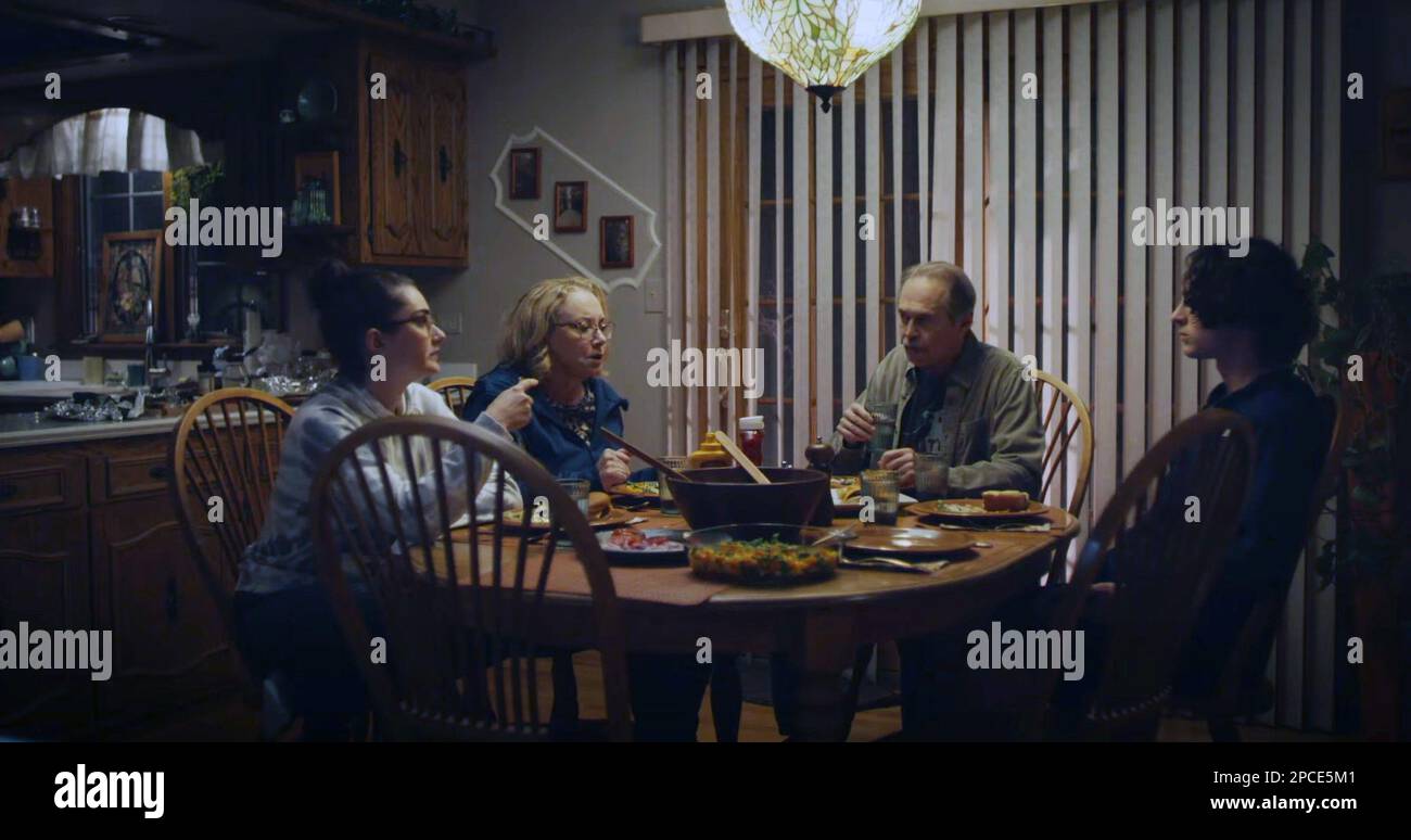 THE YEAR BETWEEN, from left: Emily Robinson, J. Smith-Cameron, Steve Buscemi, Wyatt Oleff, 2022 ...