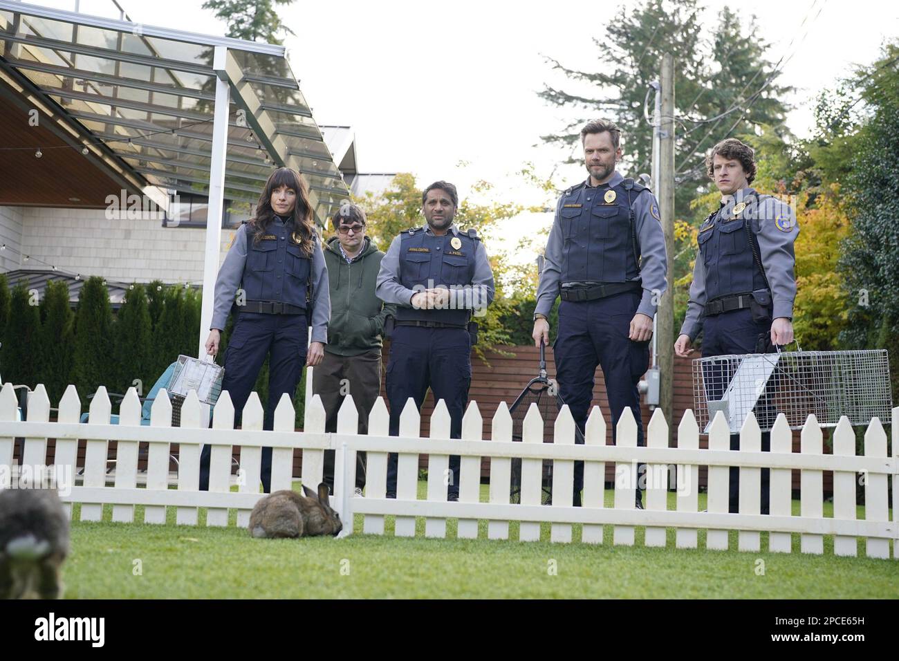 ANIMAL CONTROL, from left: Grace Palmer, Paul Ferancik, Ravi Patel ...