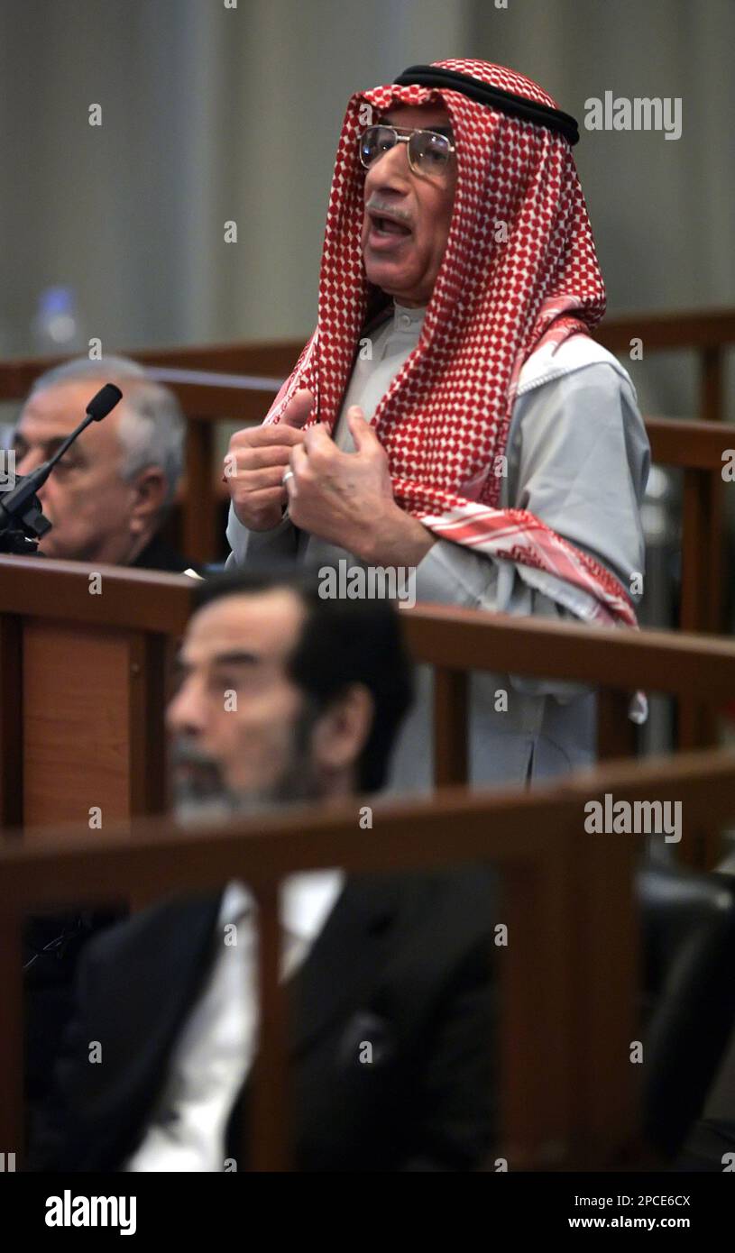Hussein Rashid Mohammed argues with chief judge Mohammed Oreibi al ...