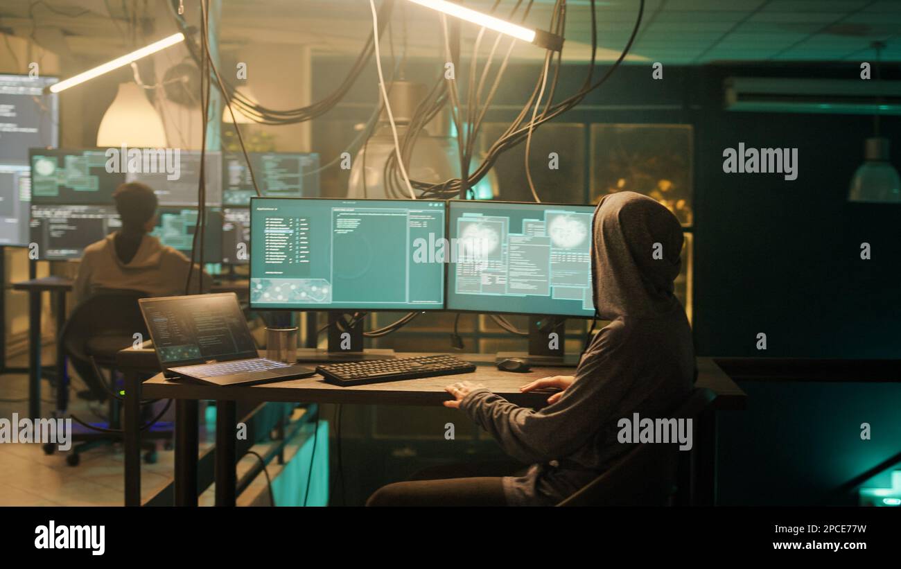 Cryptojacking concept computer hacker hi-res stock photography and ...