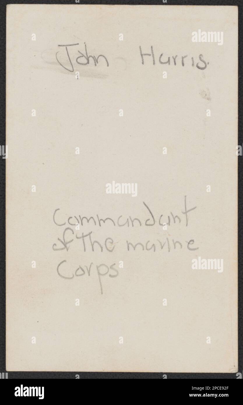 Colonel John Harris, 6th Commandant of the Marine Corps in uniform ...