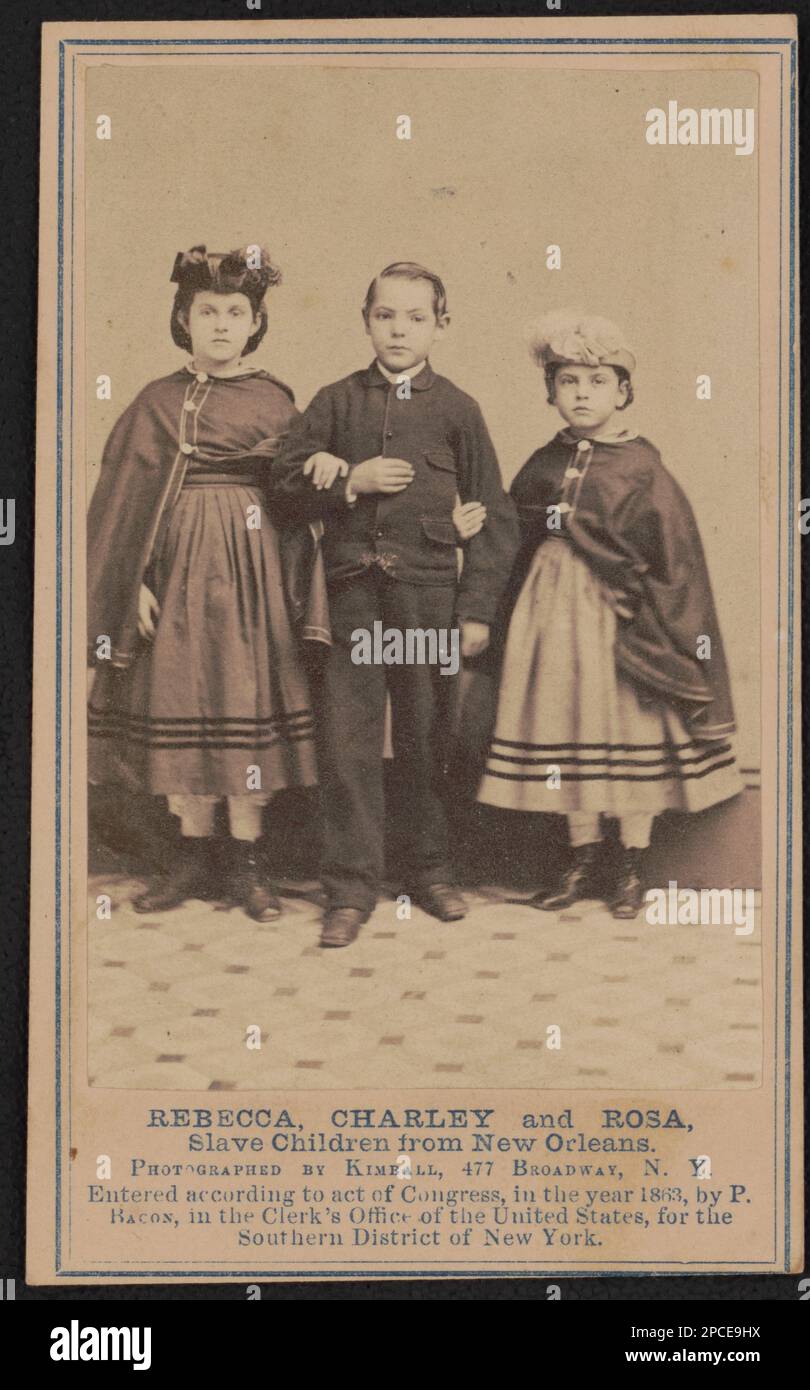 Rebecca, Charley, and Rosa, slave children from New Orleans ...