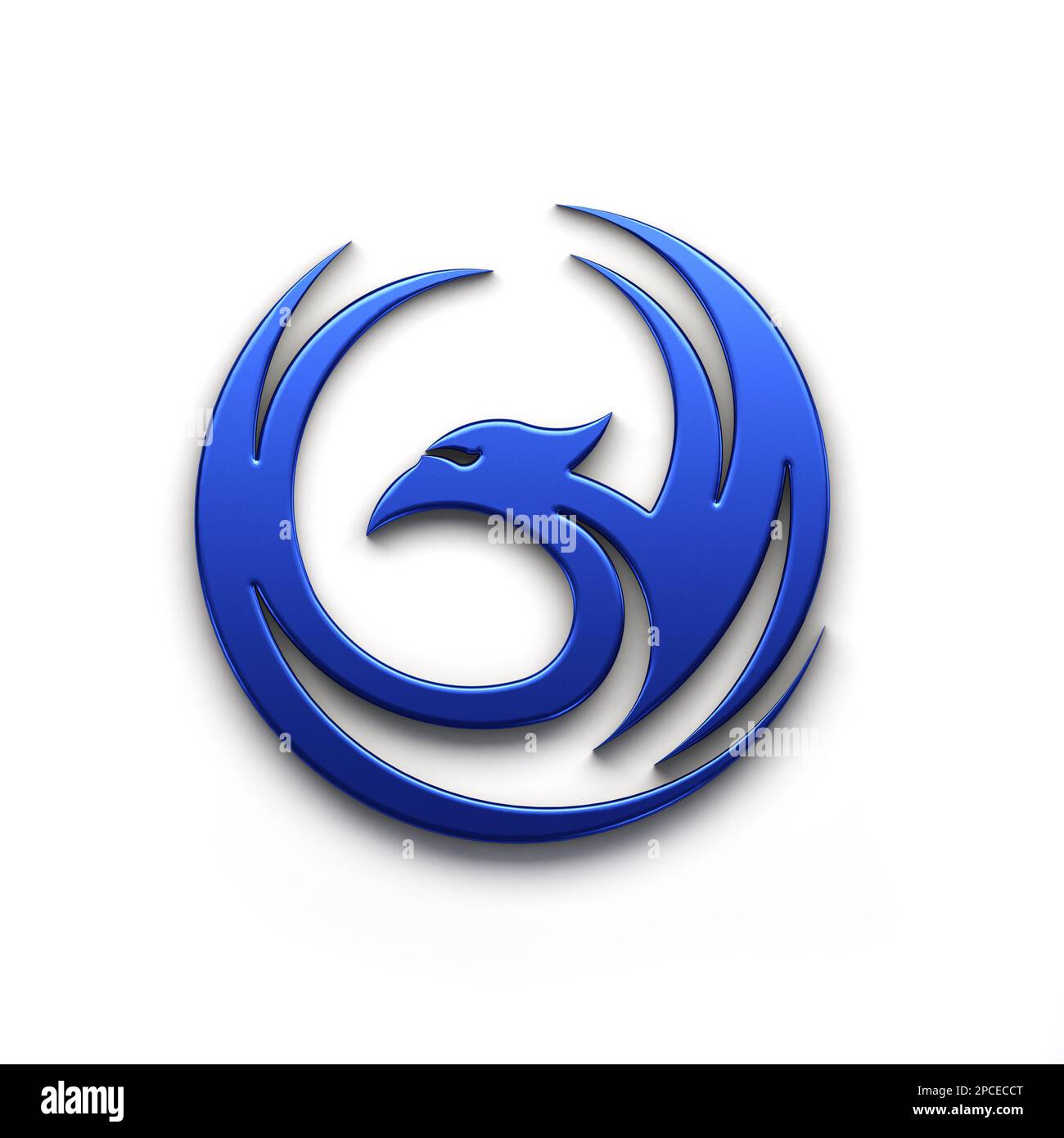 Blue Phoenix Bird Logo