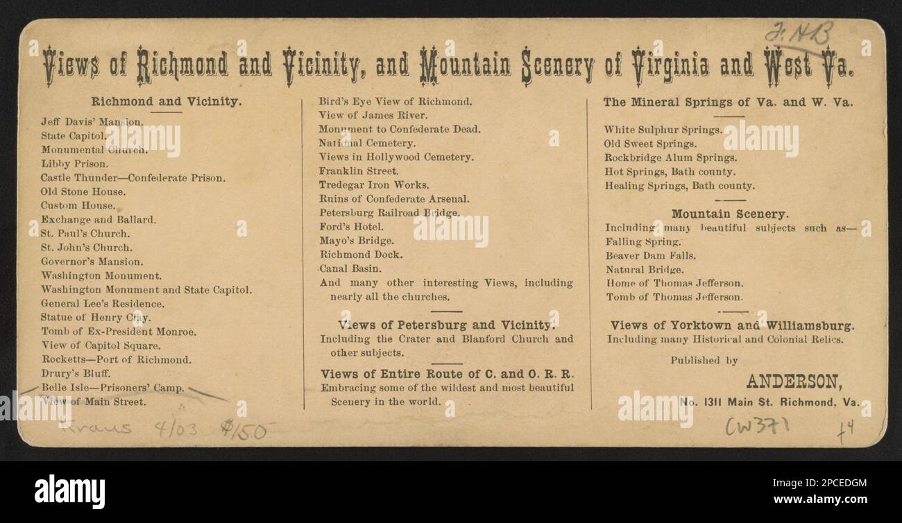 Belle Isle - prisoners' camp. The Robin G. Stanford Collection ...