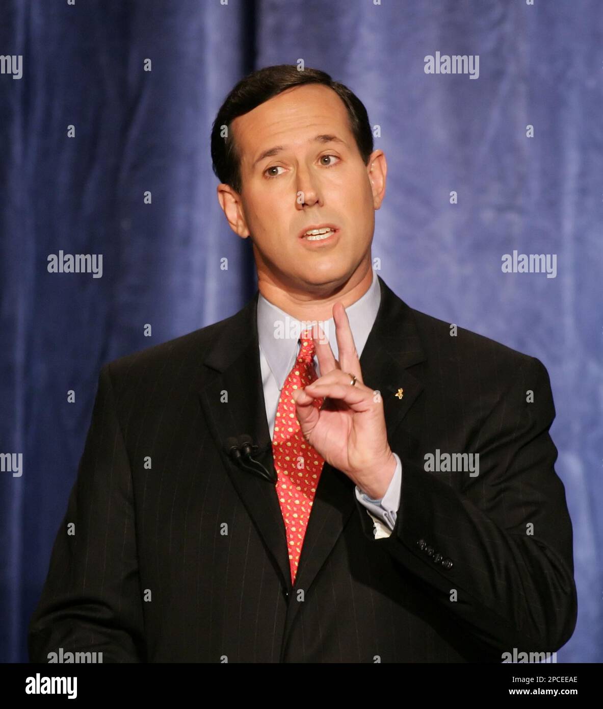 Incumbent U.S. Sen. Rick Santorum, R-Pa., answers a question during a ...