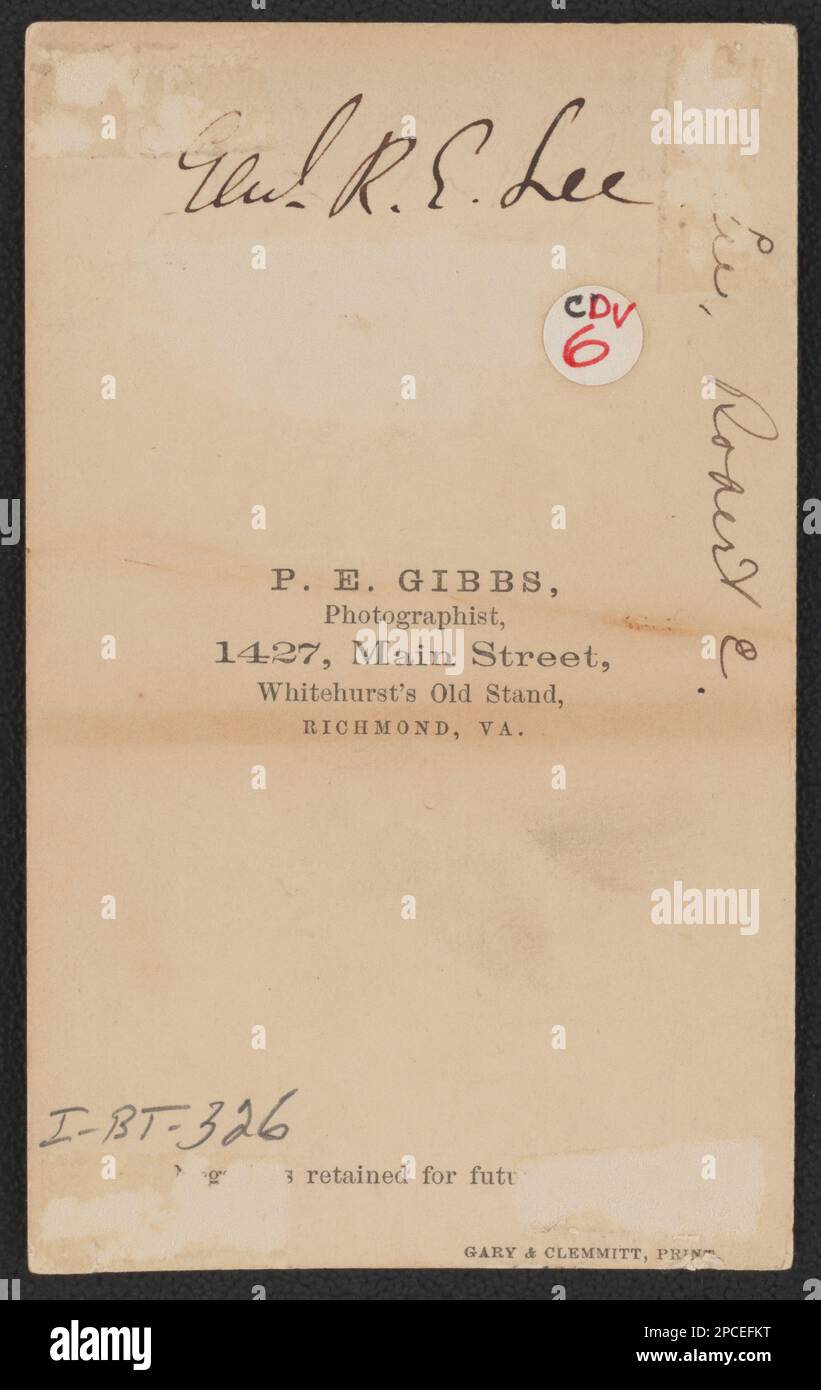 General Robert Edward Lee of the Confederate States Infantry Regiment ...