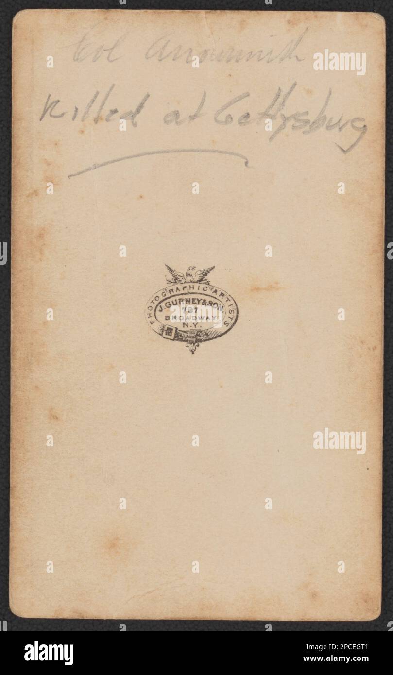 Lieutenant Colonel George W. Arrowsmith of Co. D, 26th New York ...