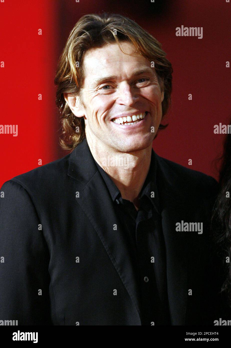 Actor Willem Dafoe smiles as he arrives at Rome's Auditorium, Sunday ...