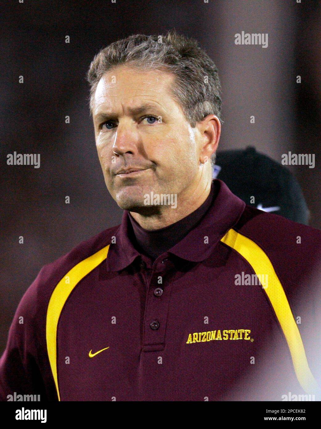 Arizona State head coach Dirk Koetter looks on during the second half ...