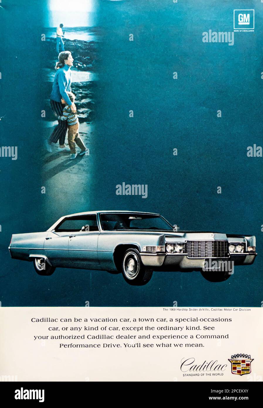 '69 Cadillac Hardtop Sedan deVille advert in a Natgeo magazine July ...