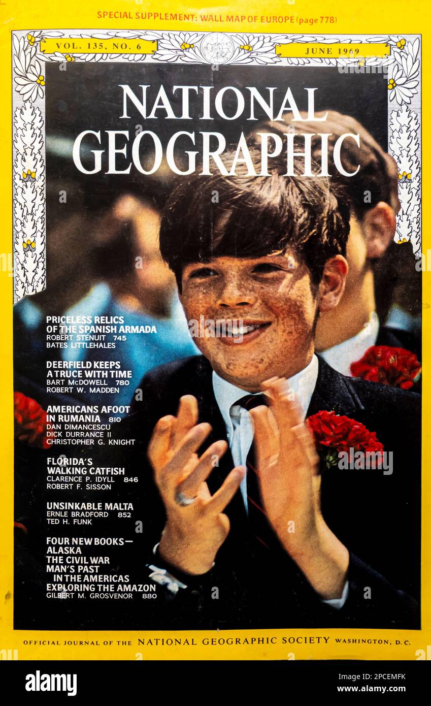 National Geographic magazine cover June 1969 Stock Photo - Alamy