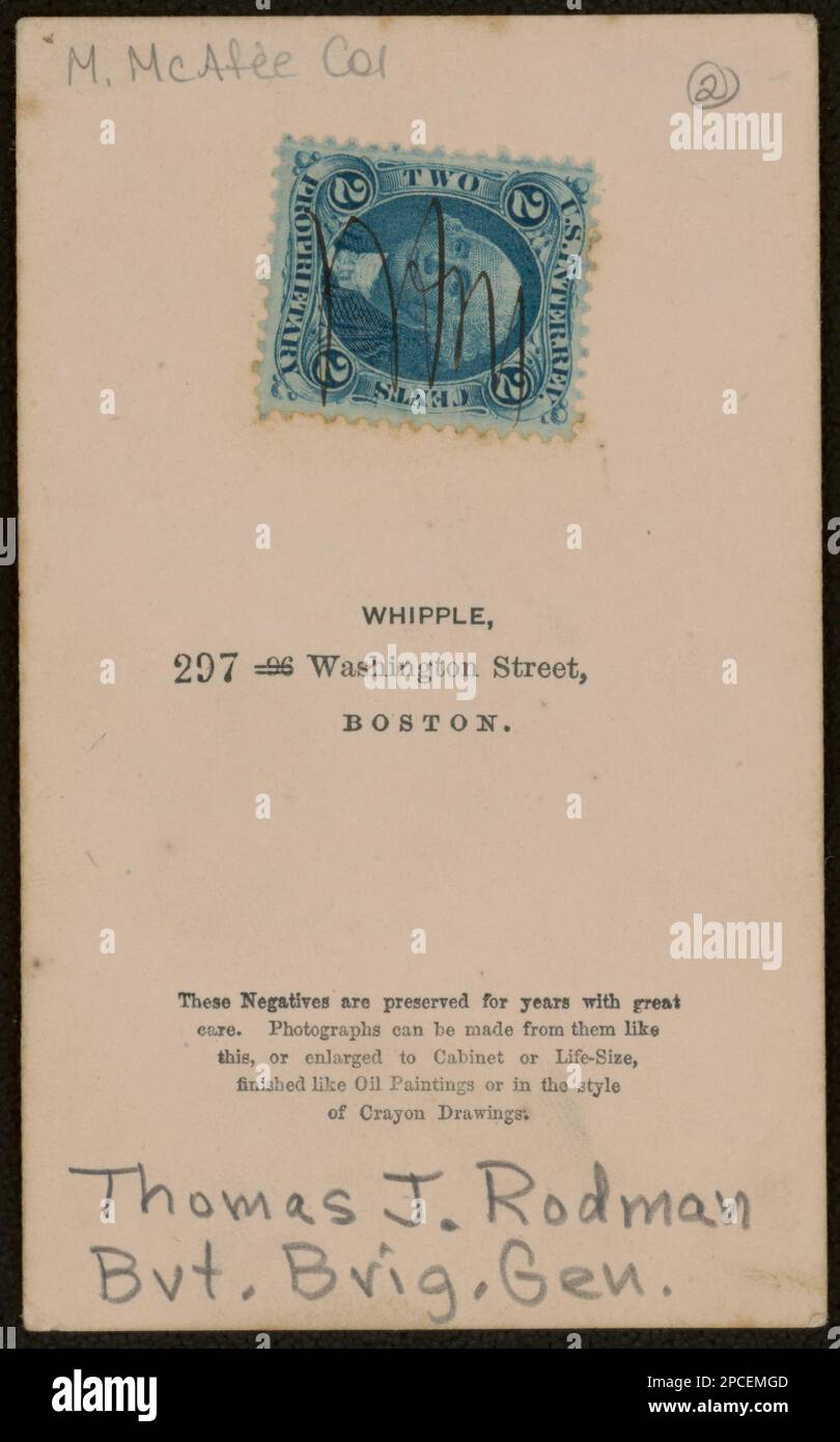 Lieutenant Colonel Thomas J. Rodman of Ordnance Corps Regular Army ...